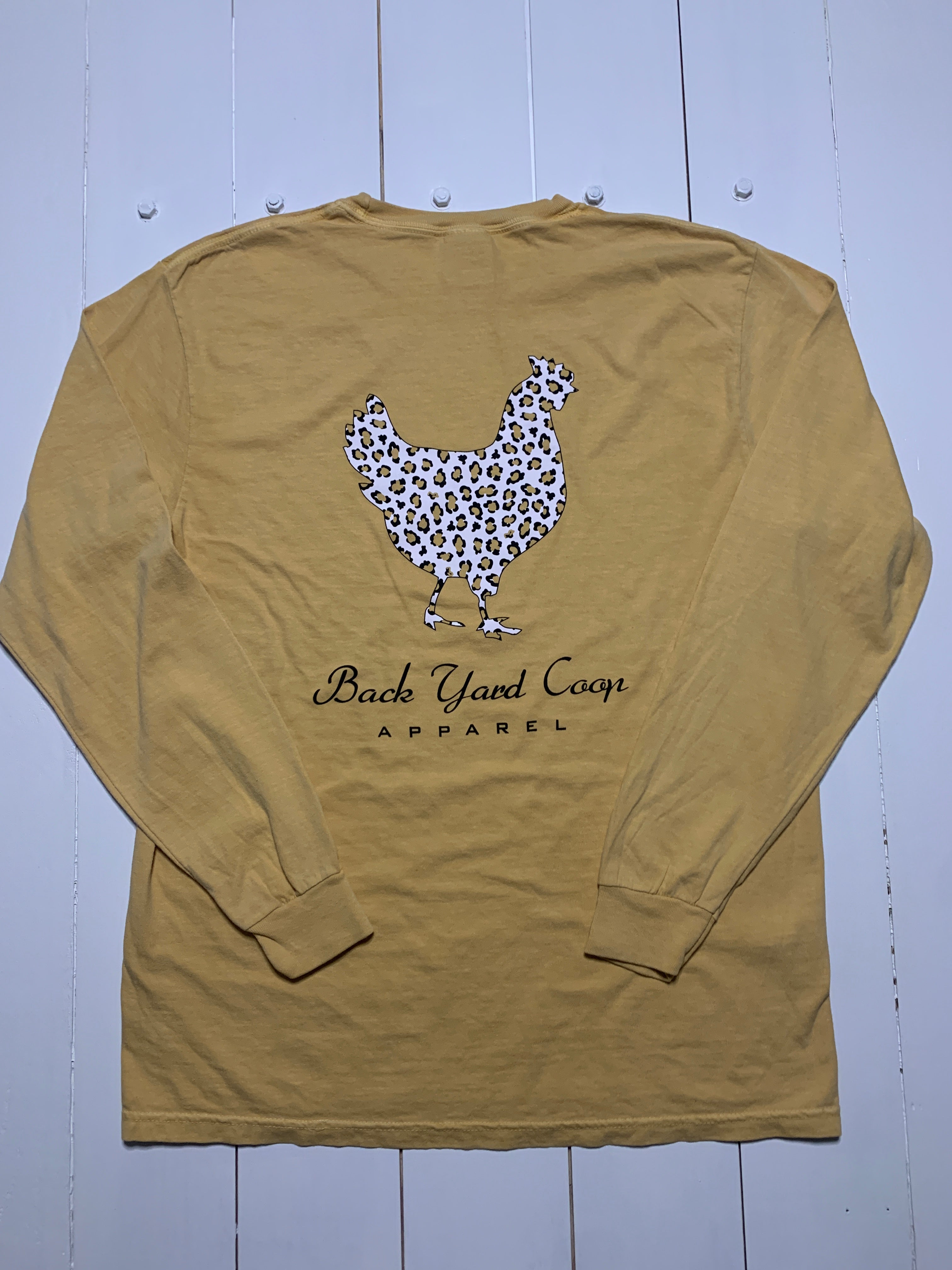 BYCA Adult Leopard Hen Long Sleeve T-Shirt – Back Yard Coop Apparel