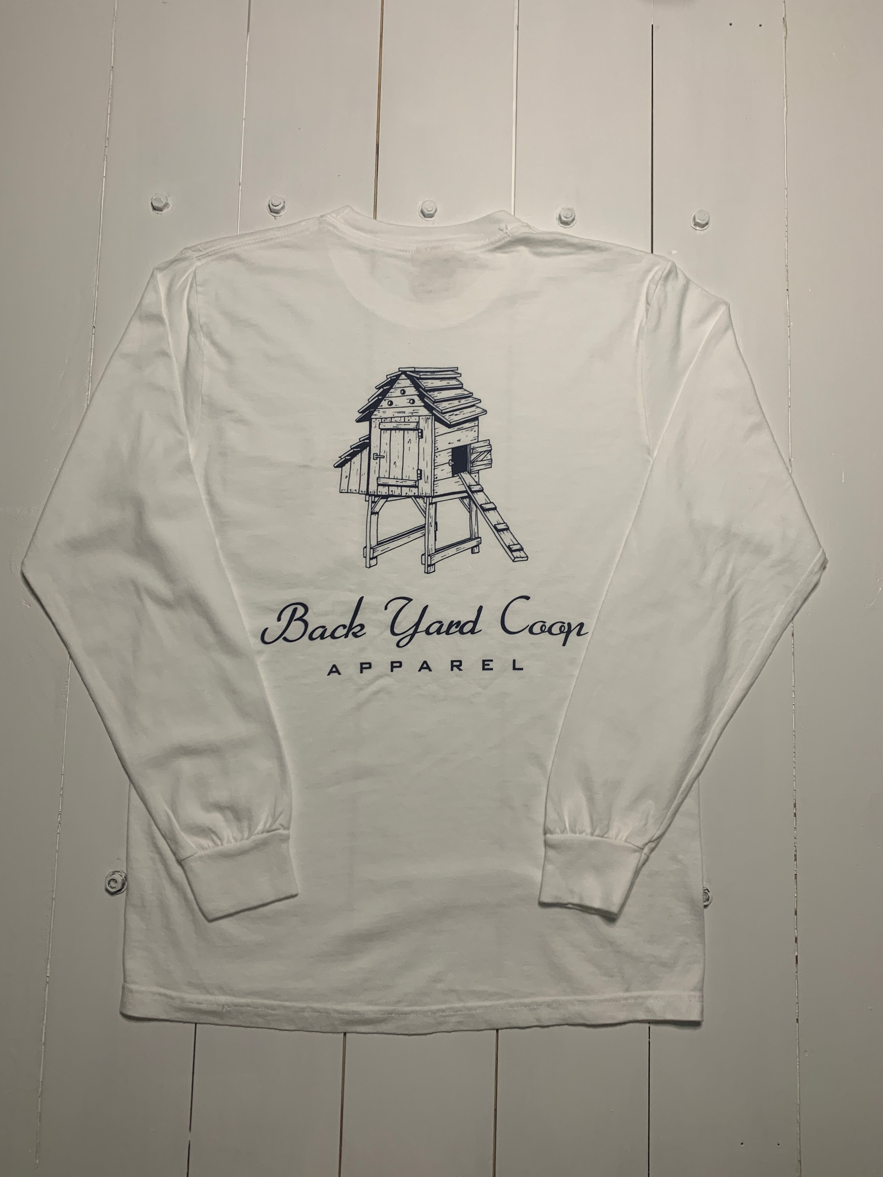 BYCA Adult Cooped Up Long Sleeve Pocket T-Shirt – Back Yard Coop Apparel
